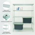 Design Ideas MeshWorks 5-Tier Metal Storage Shelving Unit Rack, Sage ...