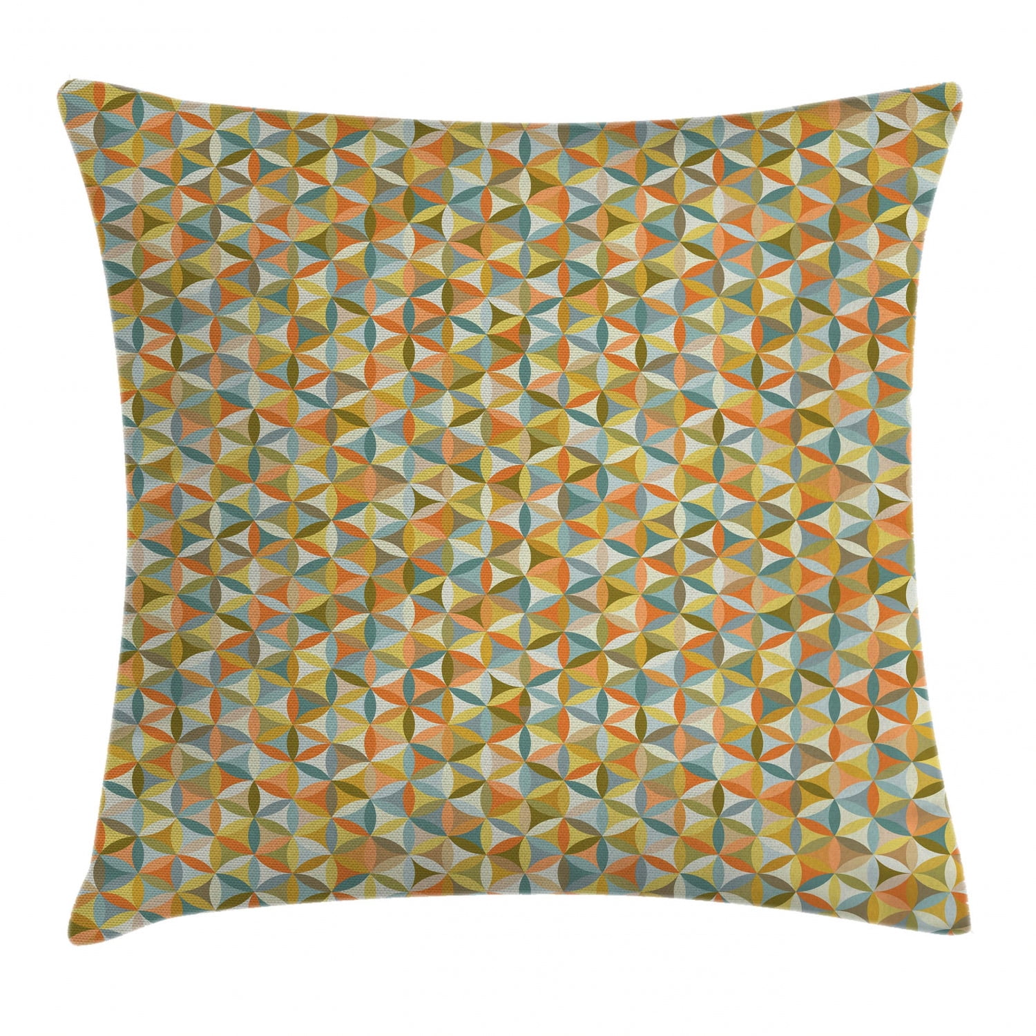 Abstract Throw Pillow Cushion Cover, Circular Interlace Inner Rounds ...