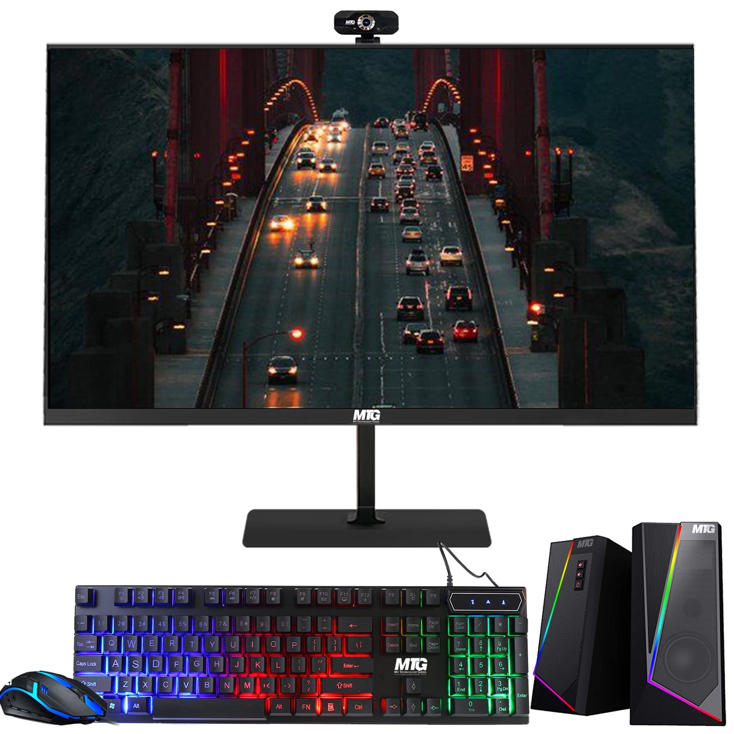 New 24 inch MTG Monitor with RGB Backlit Mechanical Wired Gaming ...