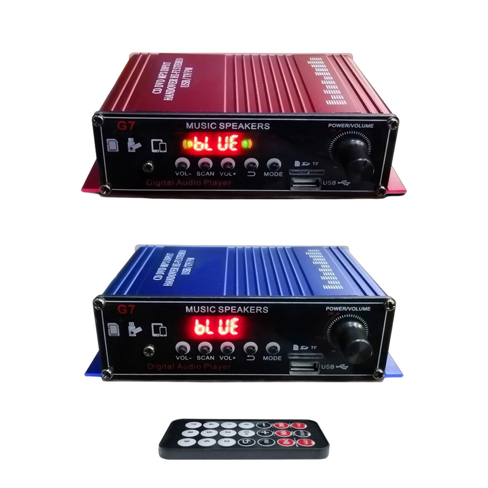 YeekTok 400W bluetooth Car Amplifier FM USB SD w/Remote 2 Channel Hifi ...