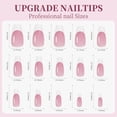 216 count White Tip Press Nails Meidum Coffin Nails False Nails Full ...