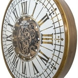 Yosemite Home Decor Modern Metal Gears Wall Clock in Antique Golden ...