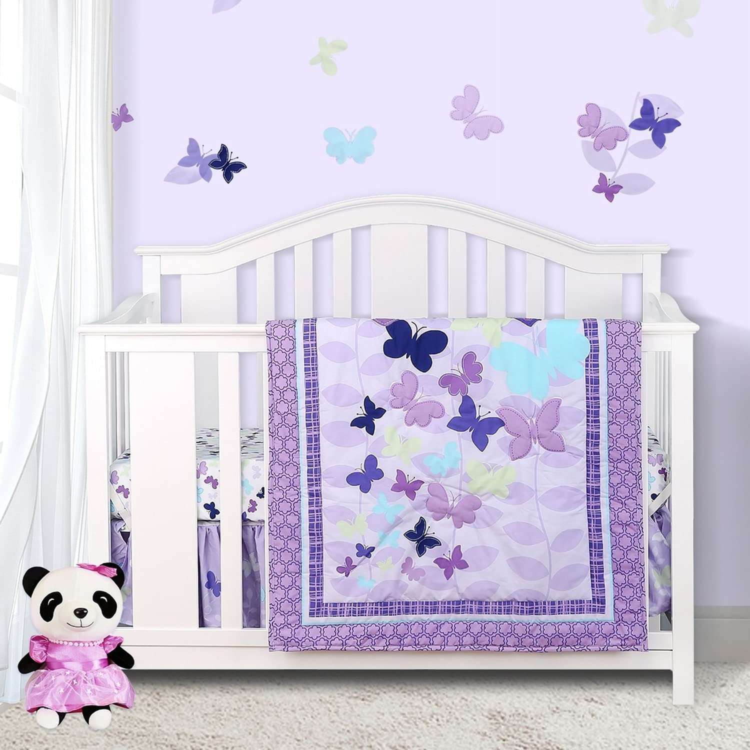 Click here for Sweet Baba Luxury 4 Piece Butterfly Crib Bedding S... prices