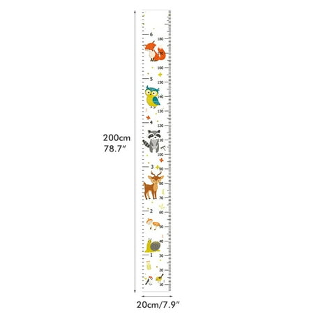 Baby Growth Height Chart Wall Ruler Stickers Baby Growth Height Chart ...