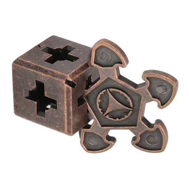 Brain Teaser Puzzle, Metal 3D Unlock Educational Vintage Puzzle ...