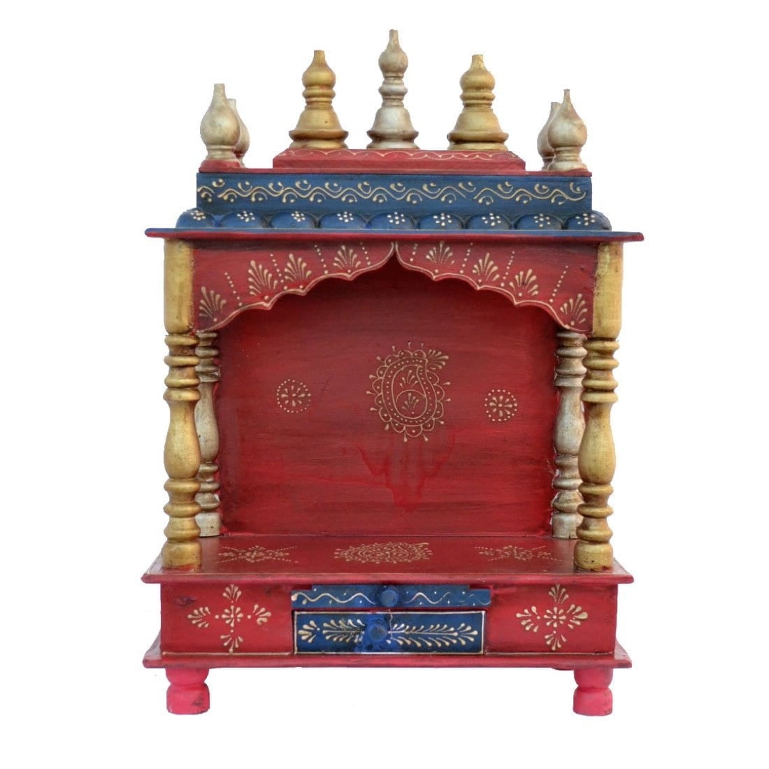 Wooden Temple For Home And Office / Puja Mandir / Rajisthani Ethnic ...