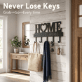 Black Metal Wall Mount Key Holder with 5 Hooks, Sweet Home Decor Key ...
