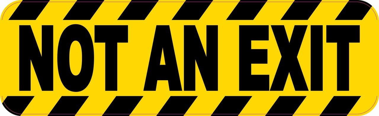 10in x 3in Not an Exit Sticker - Walmart.com