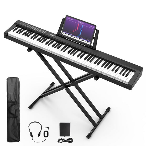 Digital Piano 88 Key Full Size Semi Weighted Electronic Keyboard Piano ...