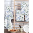 Blue Flower Kitchen Dish Towels for Drying Dishes Set of 3, Sage Green ...