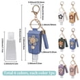 6Pcs 6 Colors ortable Empty Travel Bottle Keychains PU Leather Tassel ...