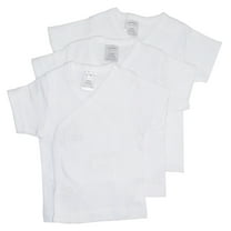 Bambini 3-Pack White Side Snap Short Sleeve Infant T-Shirt for Newborns ...