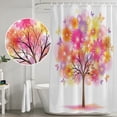 54x78 Inch Shower Curtain Decorative Colorful Flowers Tree Bathtub Bath ...