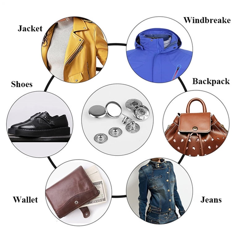 DIY Bag Making Supplies 5 Sets Leather Snap Buckles - Sew On Purse ...