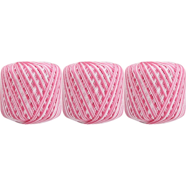 3 Ball Pack Threadart 100% Pure Cotton Multicolor Crochet Thread - Size ...