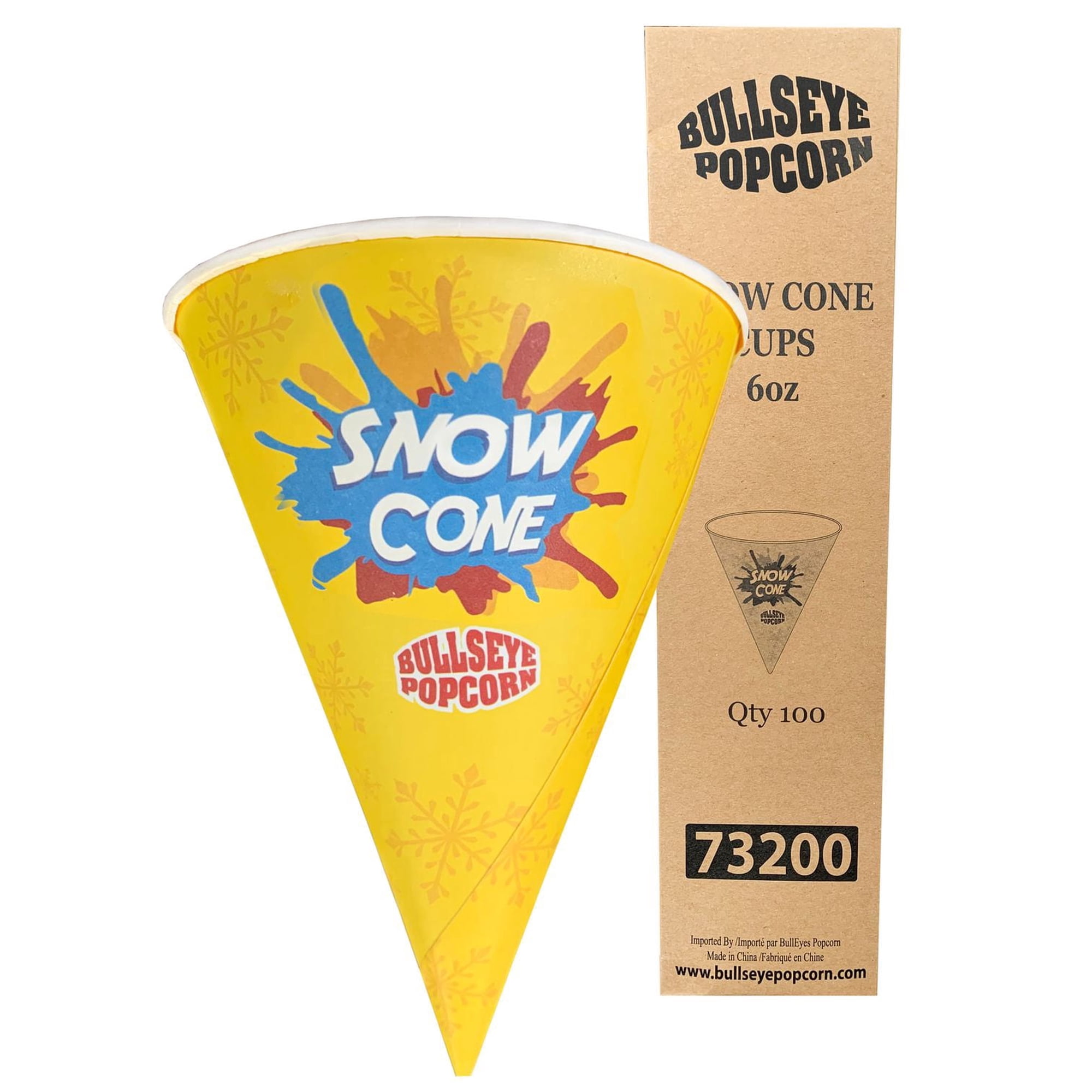Click here for Bullseye Popcorn Pack Of 100 Cones 6oz For Snow Co... prices