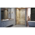 DreamLine Enigma Air 44-48 in. W x 76 in. H Frameless Sliding Shower Door in Brushed Stainless ...