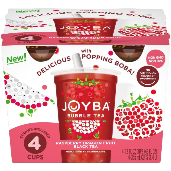Joyba Raspberry Dragonfruit Black Tea 4/12 fl.oz., Cup - Walmart.com