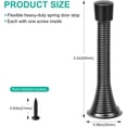 6 Pack Spring Door Stops, 3-1/4" Heavy Duty Wall Mount Stoppers ...