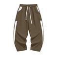 BXINGOHAI Waffle Baggy Sweatpants Men Casual Drawstring Wide Leg Track ...