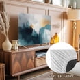 Abstract Color Block TV Dust Cover 43 Inch, Gradient Blue Grey Black ...