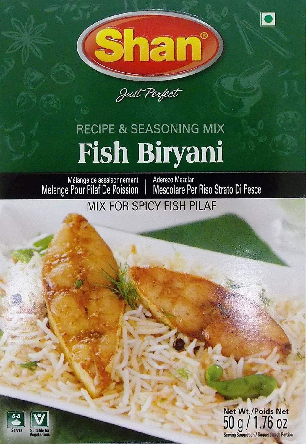 Shan Fish Biryani Mix - 50g (Pack of 6) - Walmart.com