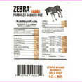 Zebra Brand Super Basmati Sela Rice, Parboiled Extra Long Grain, 10 lb ...