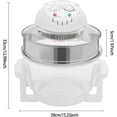 18QT Glass Air Fryer Oven with View Window - 1400W Halogen & Hot Air ...