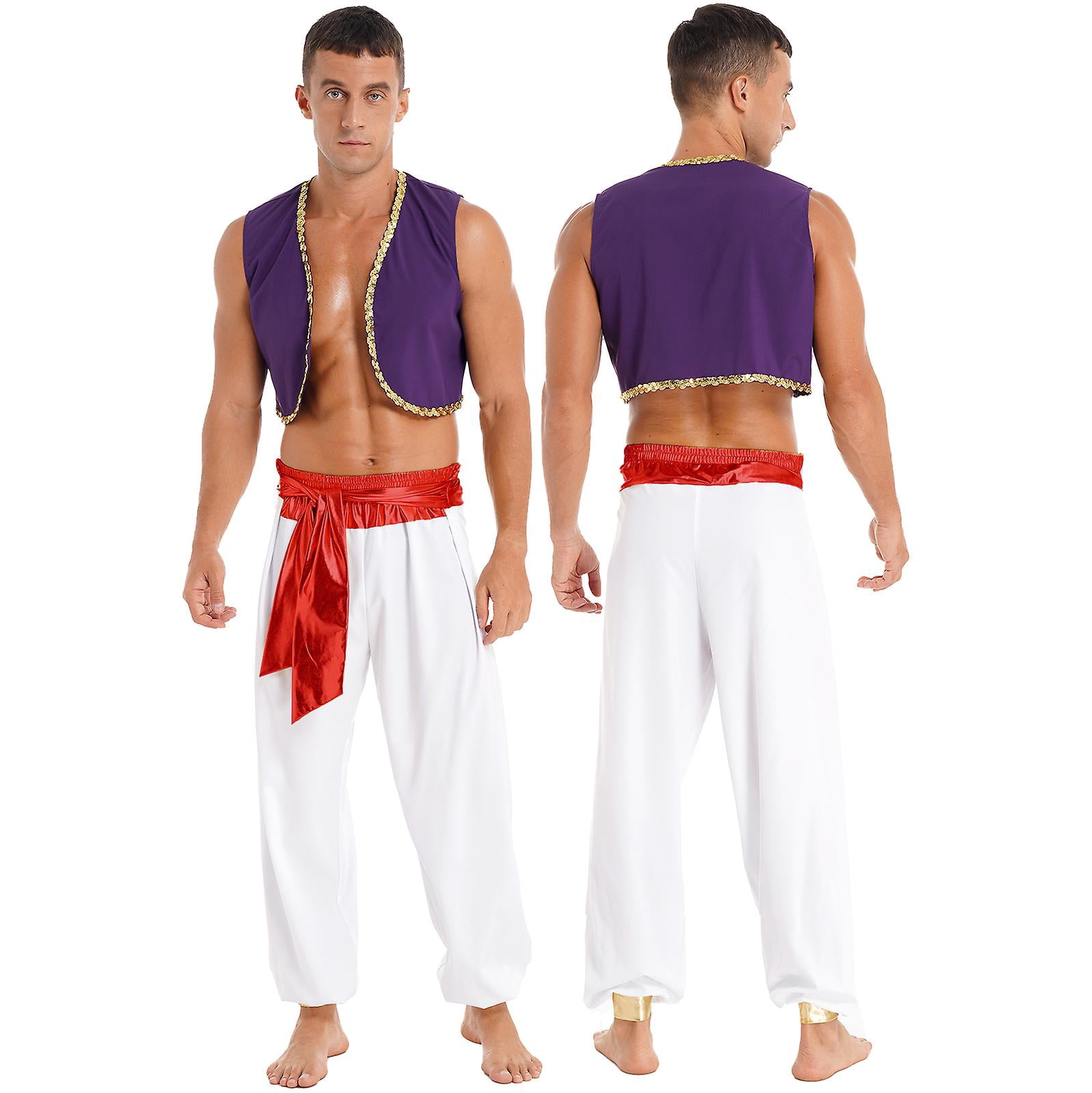 Mens Halloween Costume Mythical Prince Aladin Carnival Carnival Cosplay ...