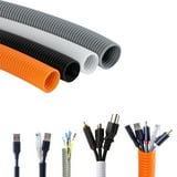 Split Loom Tubing Wire Conduit, Black Corrugated Wire Tube Cable ...