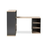 Baxton Studio Pandora Modern and Contemporary Dark Grey and Light Brown ...