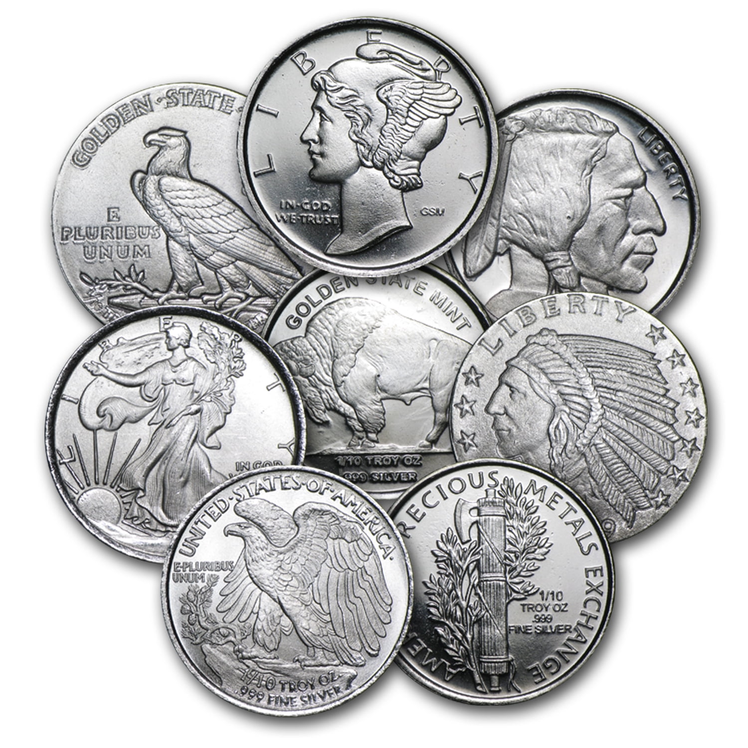 1/10 oz Silver Round - Secondary Market - Walmart.com