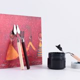7Pcs Wooden Handle Stainless Steel Spatula for Painting Use Portable ...