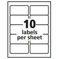 Pres-a-Ply White Labels, 2" x 4", Permanent Adhesive, 10-up, 1000 ...