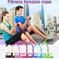 4 Tube Pedal Puller Resistance Band, Natural Latex Fitness Tension Rope ...