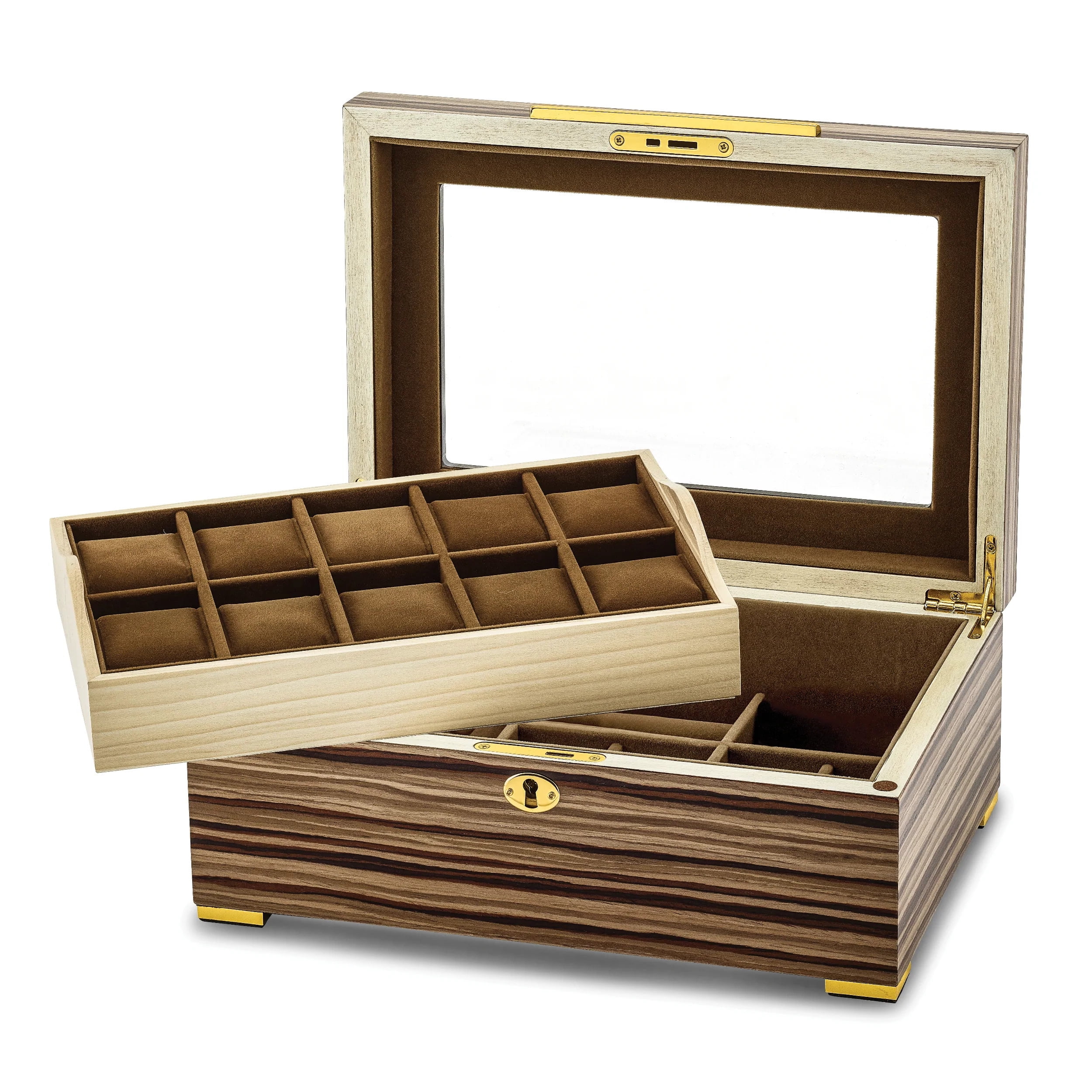 South American Matte Veneer Locking Watch Case - Walmart.com
