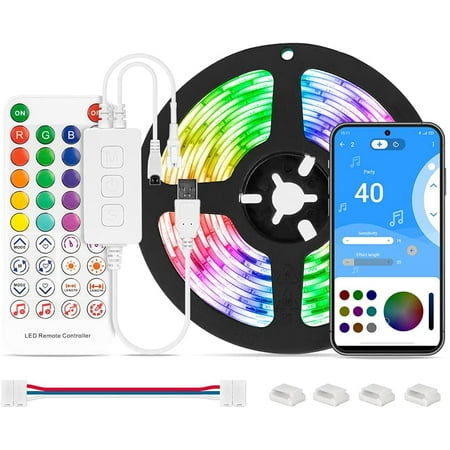 IC LED Strip Light Chasing Effect Bluetooth Music APP IR Remote ...
