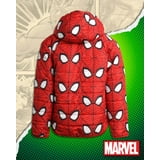 Marvel Boys Puffer Jacket Avengers Spider-Man Sherpa Fleece Lining ...