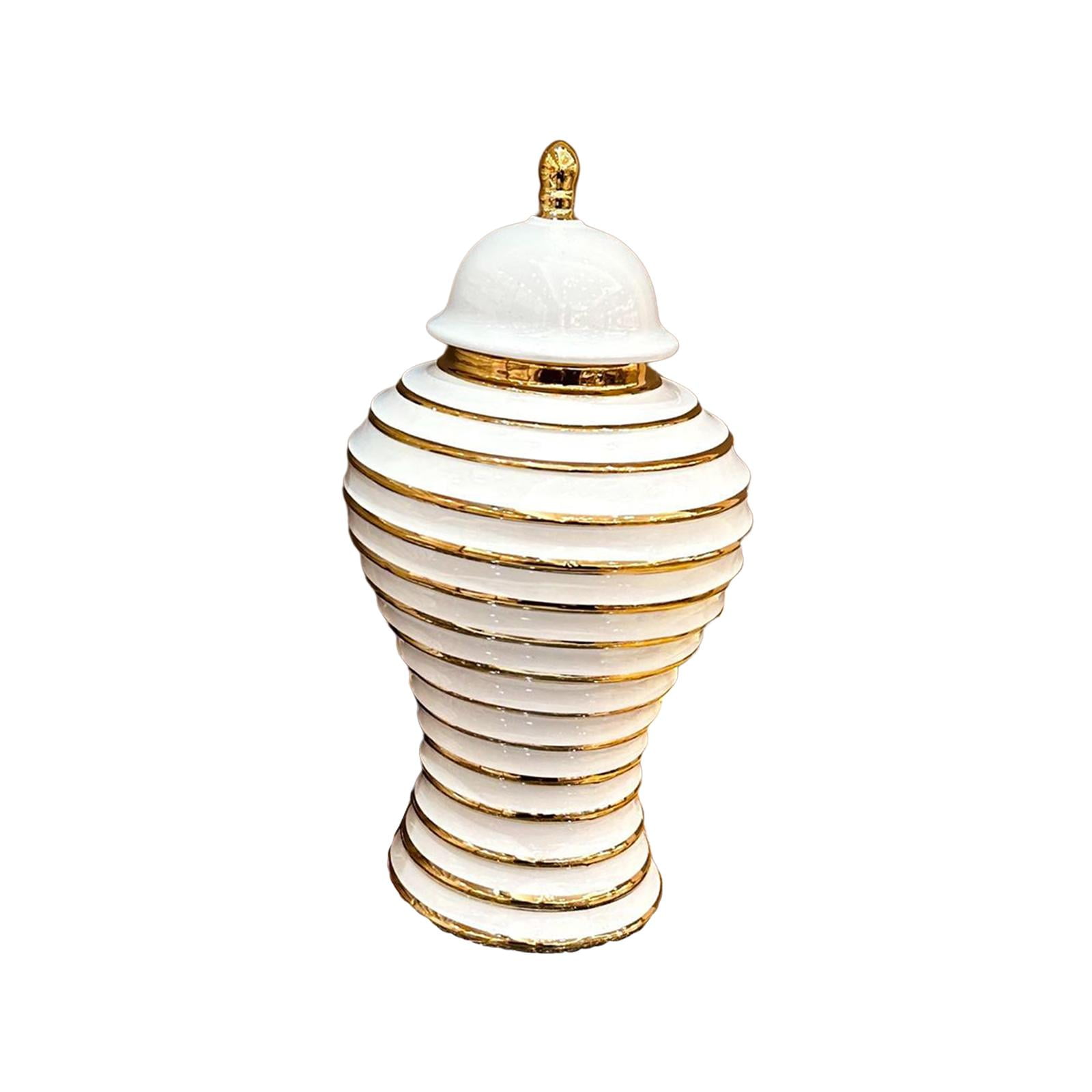 GUOOL Ceramic Ginger Jar Vase Tabletop Planter with Lid Flower Pot ...