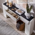 63" Console Table, Modern Entryway Table with Large Storage Drawer & 2 ...