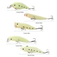 5Pcs Glowing Hard Baits Minnow Fishing Lures Set for Night Angling ...