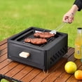 Portable Outdoor BBQ Grill Table with Drawer Design Charcoal Grill for ...