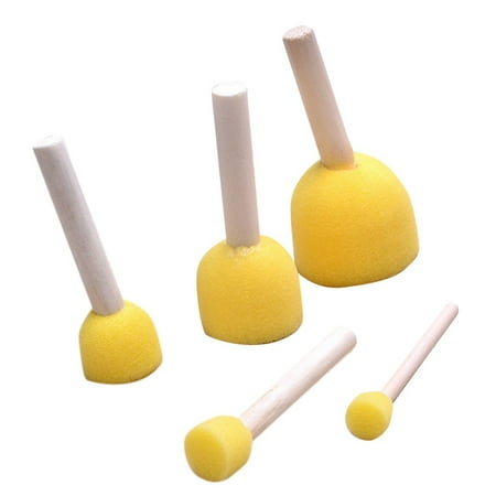 5pcs Assorted Round Paint Foam sponge; Round sponge; Sponge Brush Set ...