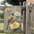 8x12 Inches Vintage Metal Wall Art Featuring Soft Grey Titmouse Bird ...