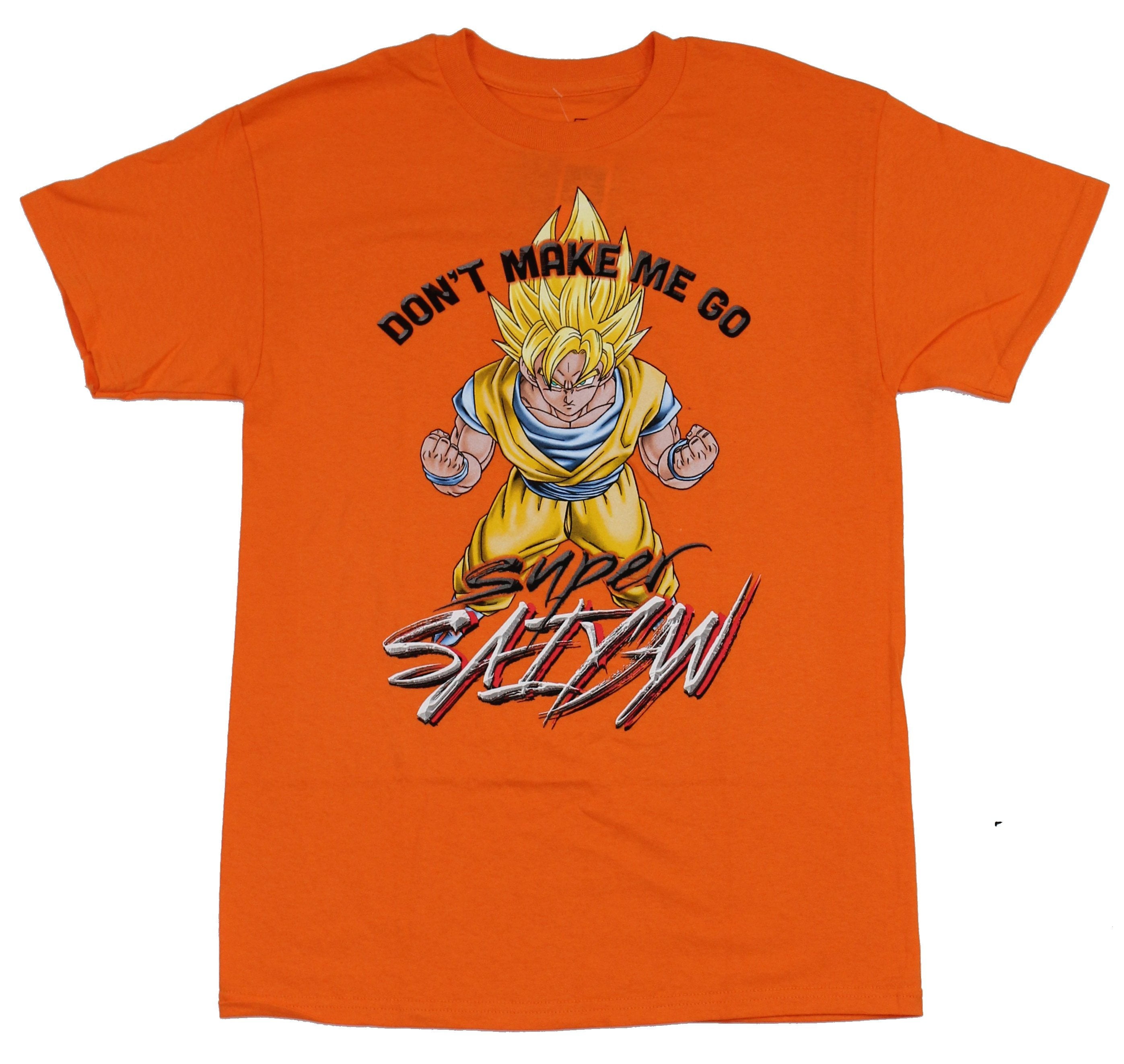 Dragonball Z Mens T-Shirt - Don't Make Me Super Saiyan Goku Image ...