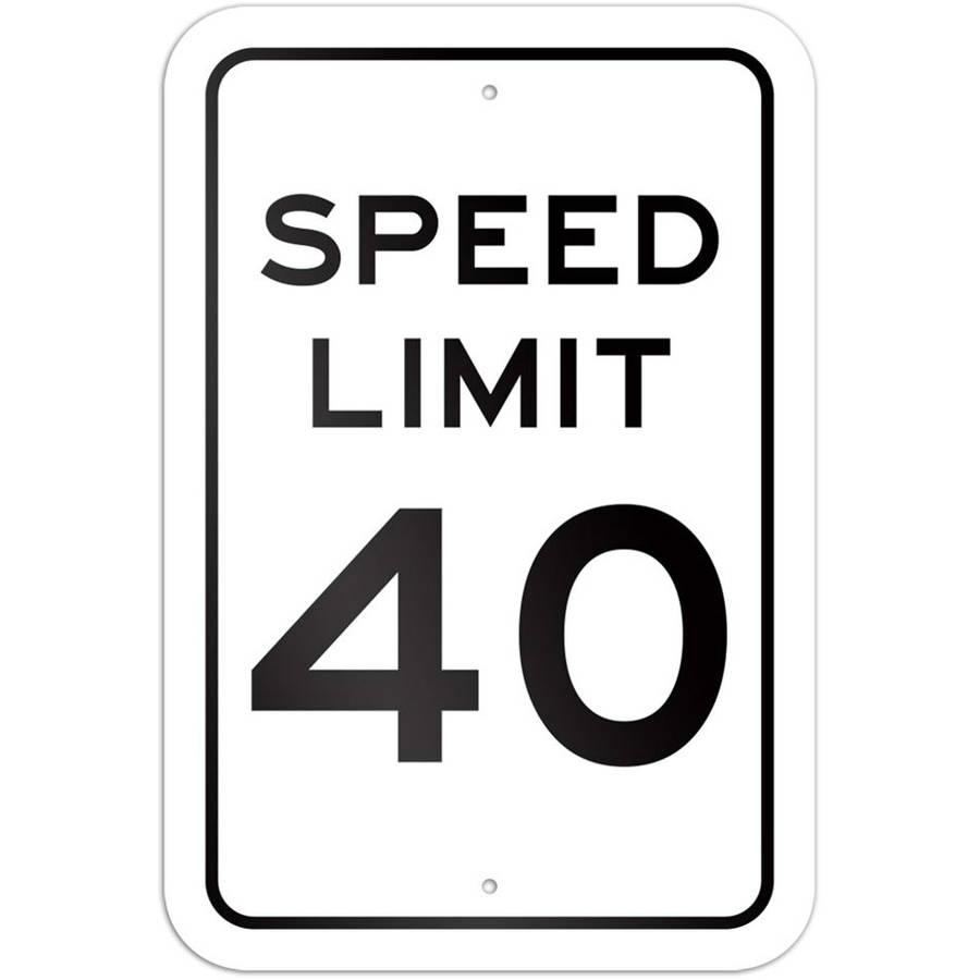 Speed Limit 40 Sign - Walmart.com