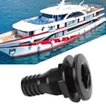 NFTIGB 1-1/4in Boat Thru Hull Connection Black Plastic Pipe Fitting for ...