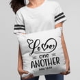 Love One Another Bible Verse Black Graphic Christian Pillow - Walmart.com