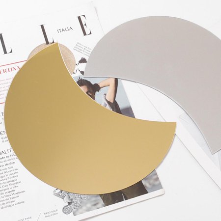 Moon Wall Decal Set Moon Mirror Wall Mirror Moon Mirror Set Wall Decor ...