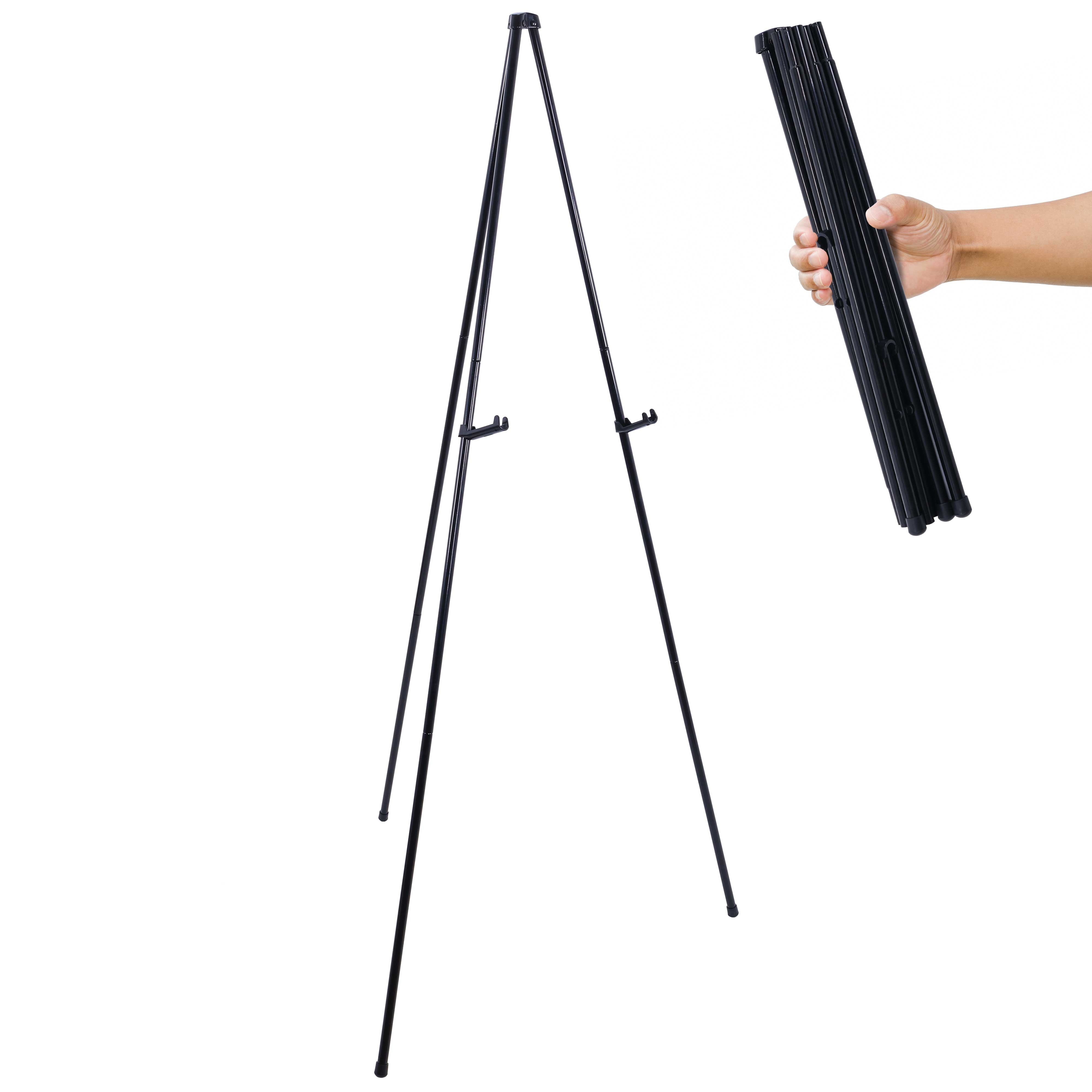 U.S. Art Supply 63" High Heavy Duty Steel Easy Folding Display Easel ...